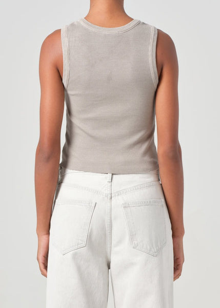 Shrunken Poppy Tank - Drab – Nell